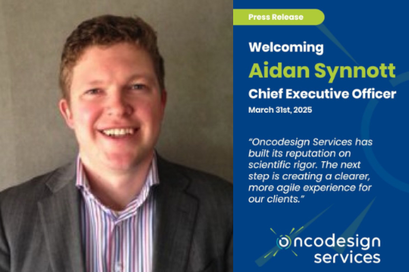 Oncodesign Services appoints Aidan Synnott as CEO